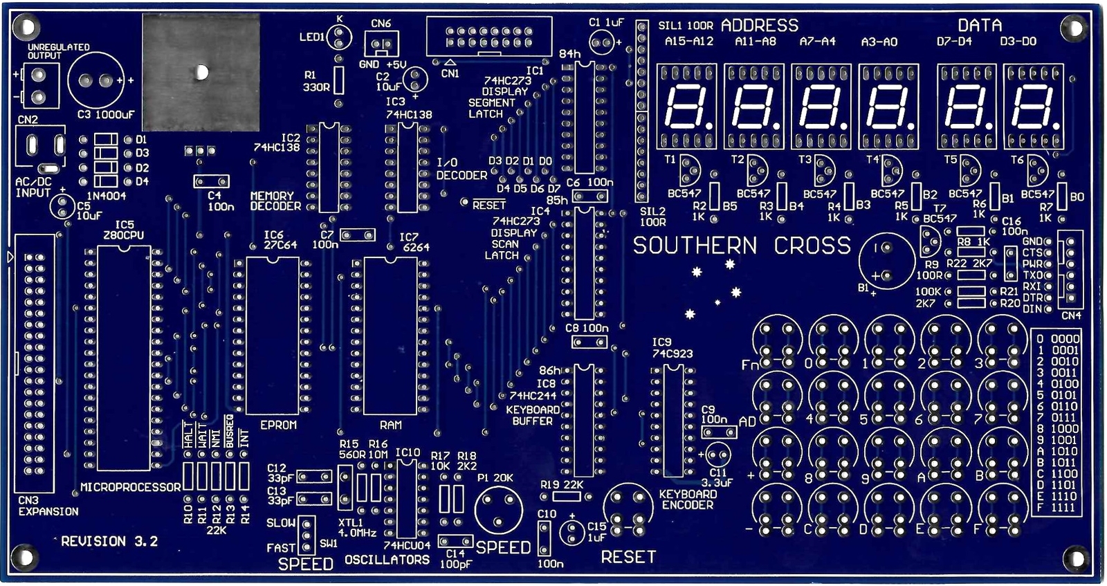 Z80 Southern Cross SBC Rev 3.2 PCB | eBay