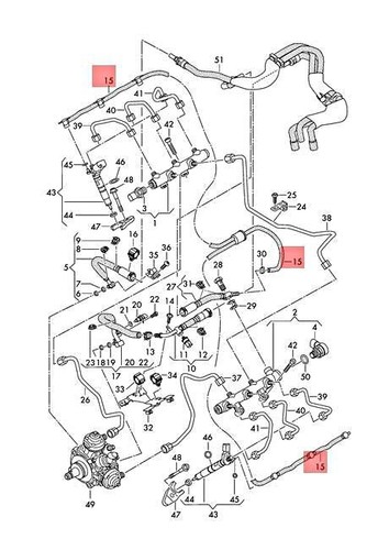 Genuine AUDI VW A4 Avant S4 quattro A5 S5 Cabriolet Return Line ...