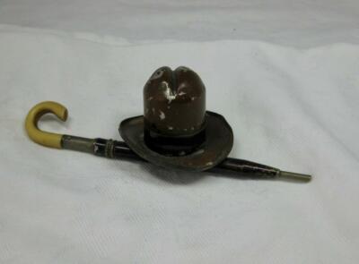 Traveling Inkwell Hat Umbrella Dip Pen Figural Victorian Enamel | eBay