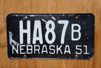 1951 NEBRASKA License Plate - HAMILTON County | eBay