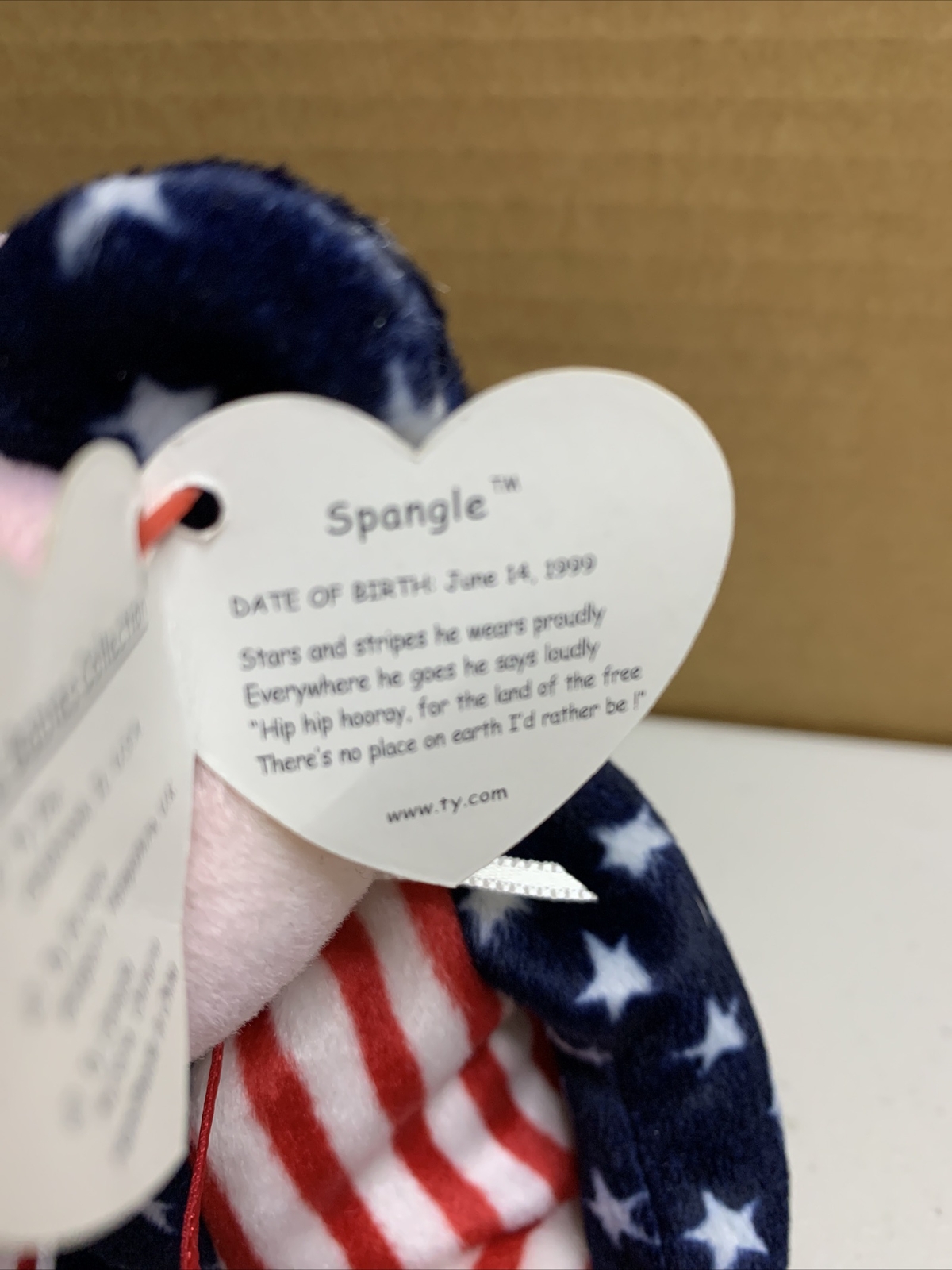 Vintage Ty Beanie baby Spangle Pink face With Tag Born June 14, 1999 | eBay