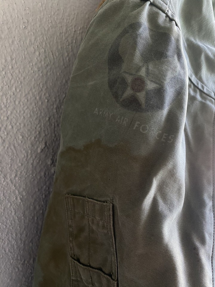 Original US Army Air Force B-15A WWII Flight Jacket Rough Wear Clothing ...