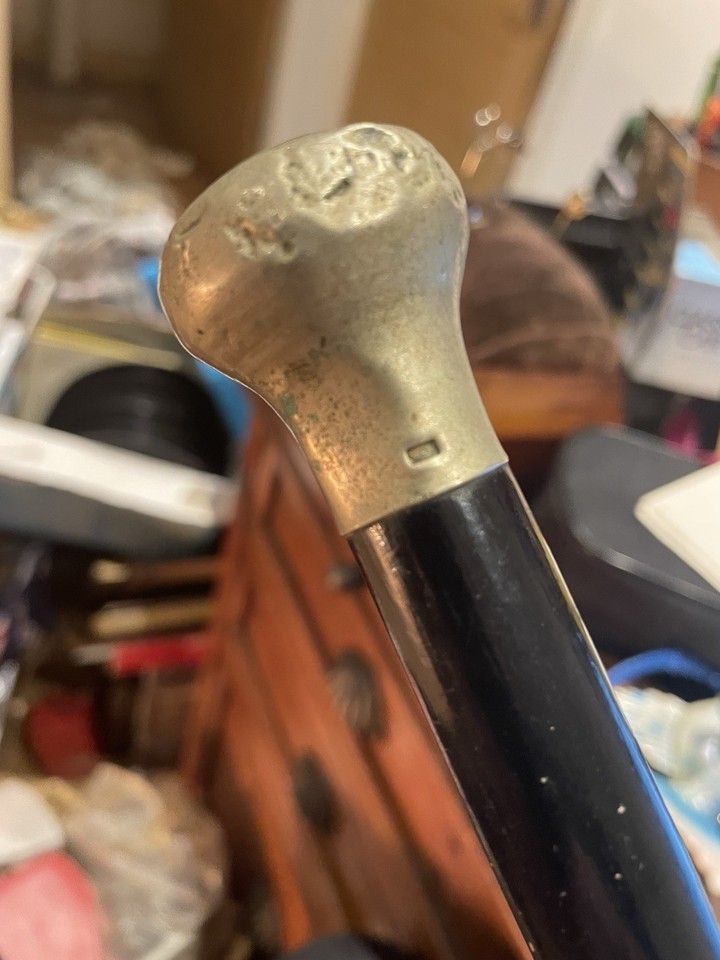 Vintage Swagger Stick Metal Top Hallmark Rare | eBay UK