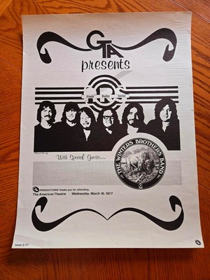 ATLANTA RHYTHM SECTION Concert Poster from 1977 w/ Winters Brothers ...