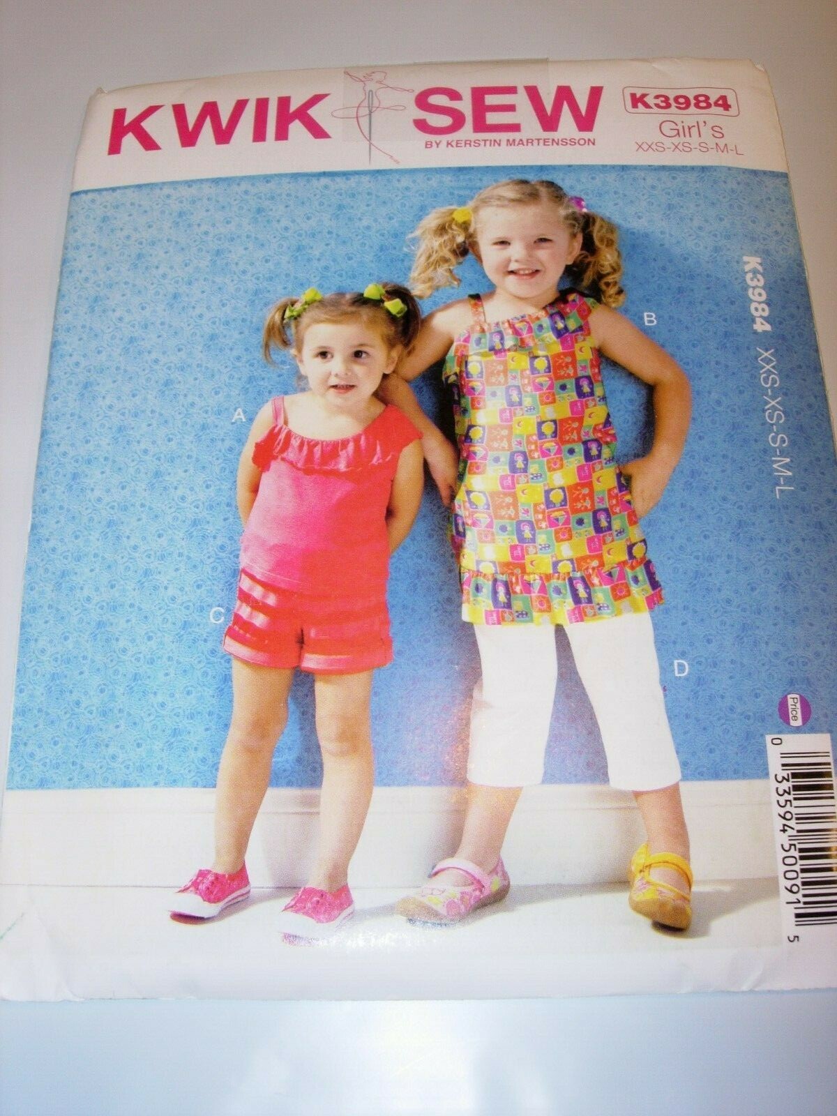 GIRLS CHILD UNCUT KWIK SEW K3984 Sewing Pattern TOP SHORTS PANTS SIZE 3 ...