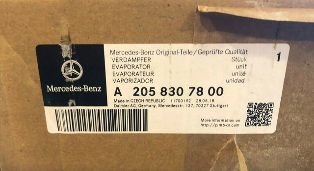 2016 MERCEDES C300 C63 GLC300 A/C AIR CONDITIONING EVAPORATOR ...
