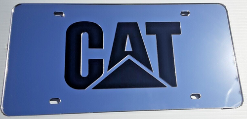 Caterpillar Acrlic Mirror License Plate Auto Tag nice | eBay