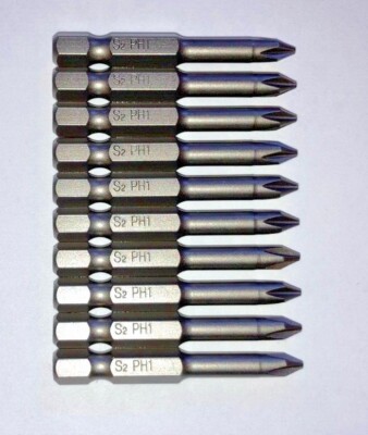 Philips PH1 Screwdriver Drill Insert Power Bit 10 Pack | eBay