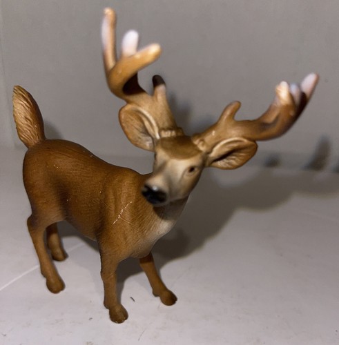 2002 Schleich BUCK DEER STAG with Antlers Realistic Animal Toy Figure ...