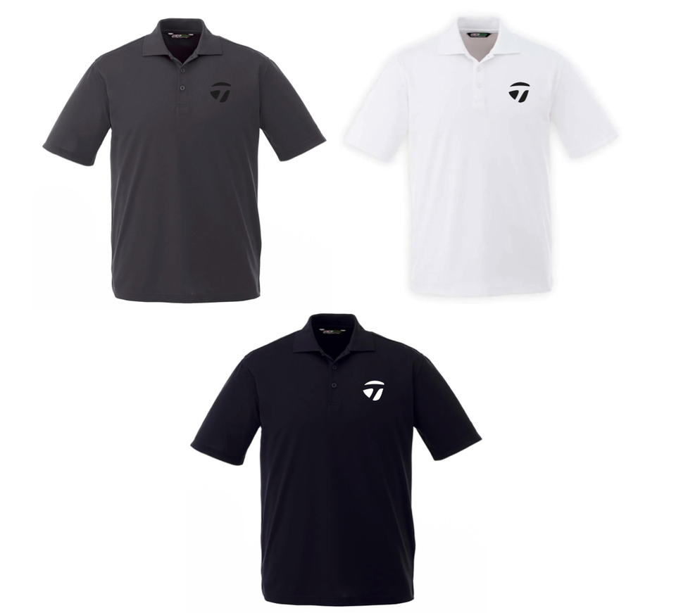 Polo TaylorMade Performance Golf Shirt Men Gift Polyester Black Grey ...