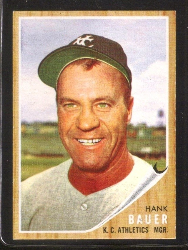1962 Topps #463 Hank Bauer KANSAS CITY ATHLETICS Manager ~ NM | eBay