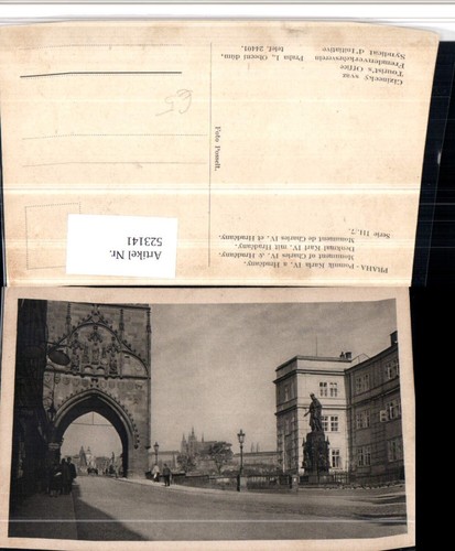523141,Prag Praha Pomnik Karla IV a Hradcany Denkmal Tor Burg | eBay