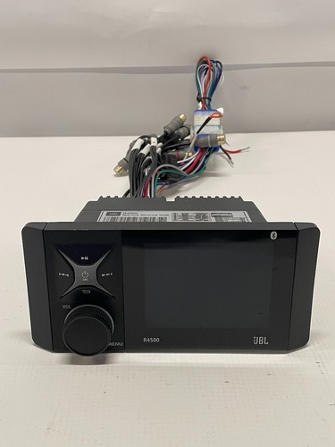 JBL R4500 4" Display Marine Single DIN USB/AUX Bluetooth AM/FM/WB Radio ...