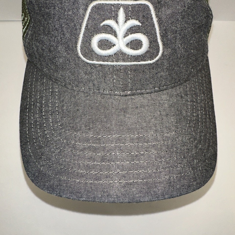Pioneer Seed Corn Logo Hat Cap Olive Mesh Gray Front/Bill White Logo ...