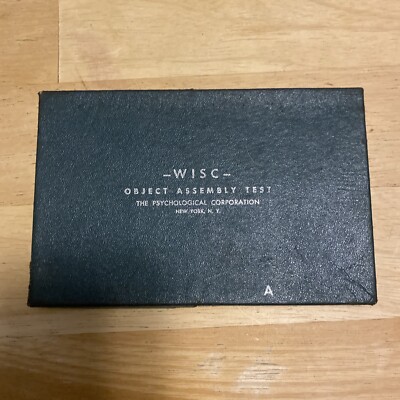 WISC Object Assembly (A) Wechsler Intelligence Scale for Children ...