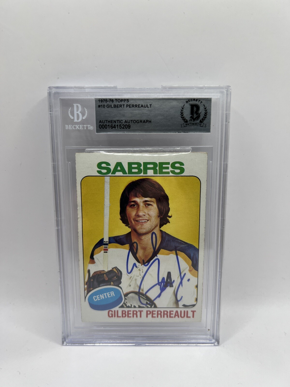 Gilbert Perreault Signed 1975-76 Topps #10 Card Beckett Auto | eBay