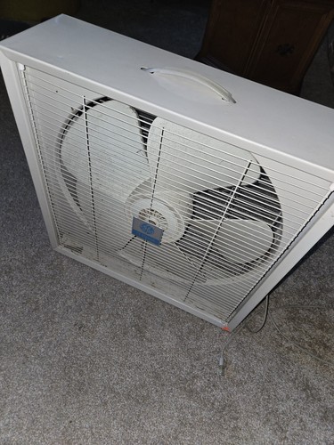 Vintage GE 3 Speed Metal Electric Box Fan 22x7x22in | eBay