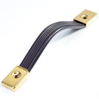 STEEL REINFORCED Rubber Case Handle BRASS Suitcase Replacement Carry ...