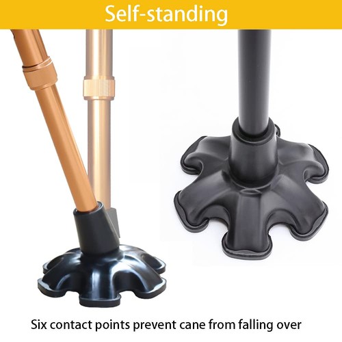 Cane Tip with 6Support Rubber Foot for Walking Canes 3/4Inch Shaft Self ...