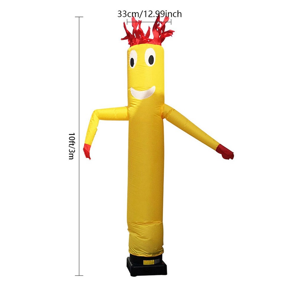 Yellow 10ft Inflatable Wacky Waving Flailing Arms Tube Man Dancing Air ...