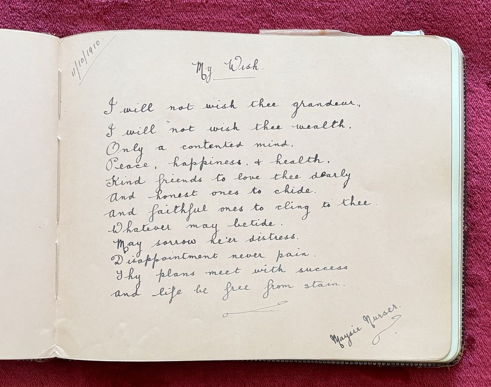 AUTOGRAPH ALBUMS - 1866 - 1873-76 - 1905-11 - LOVELY POEMS - EXCELLENT ...