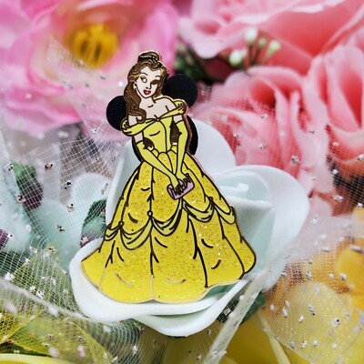 Disney Pin - DLRP Princess Belle with Handbag - Beauty and the Beast | eBay