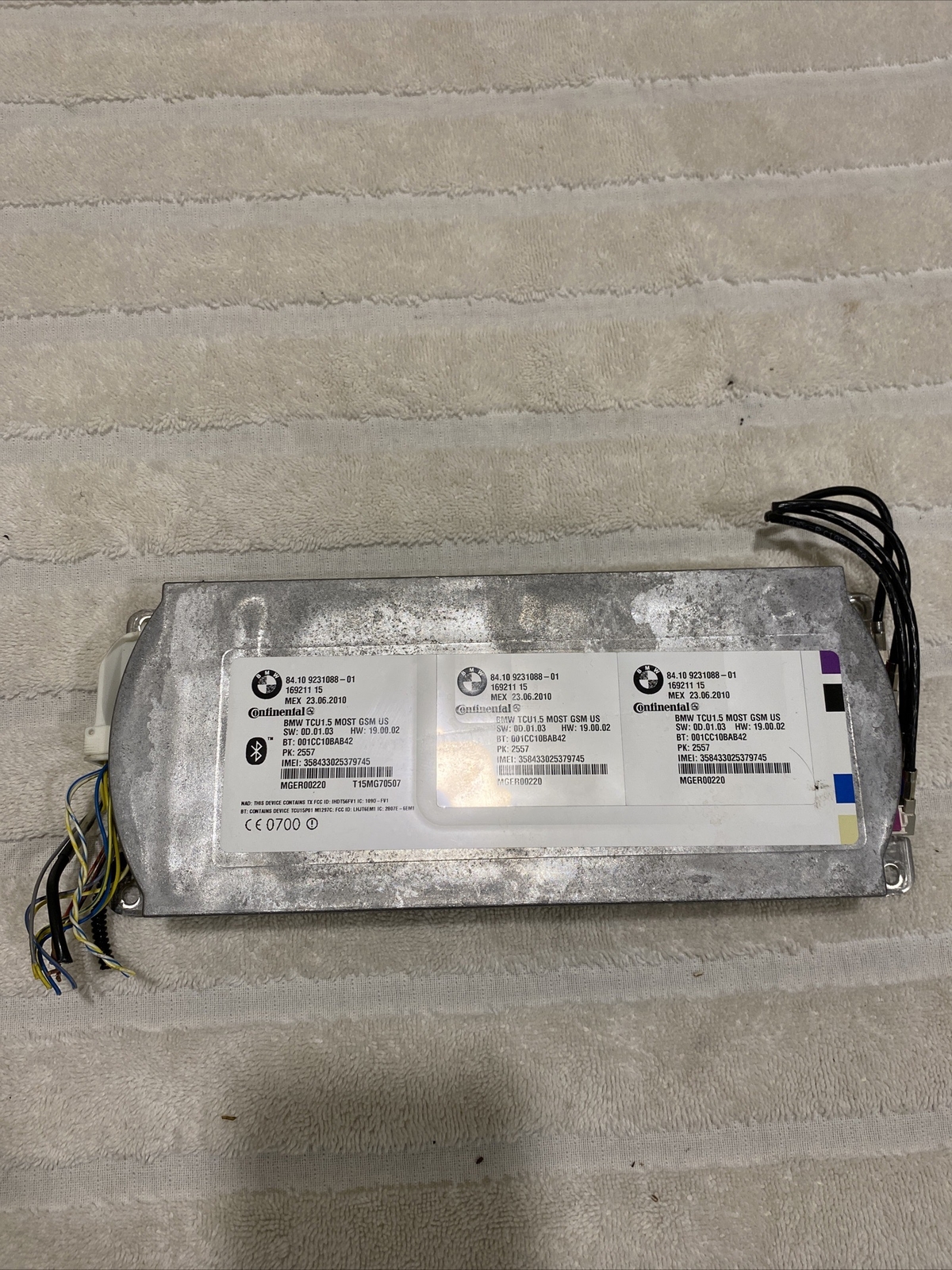 09 10 11 12 BMW 328Xi E91 BLUETOOTH TELEMATIC CONTROL MODULE COMPUTER ...