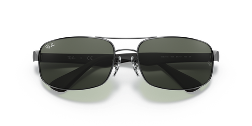 Ray-Ban RB3445 Men's Anti-Reflective Sunglasses with Gunmetal/Black ...