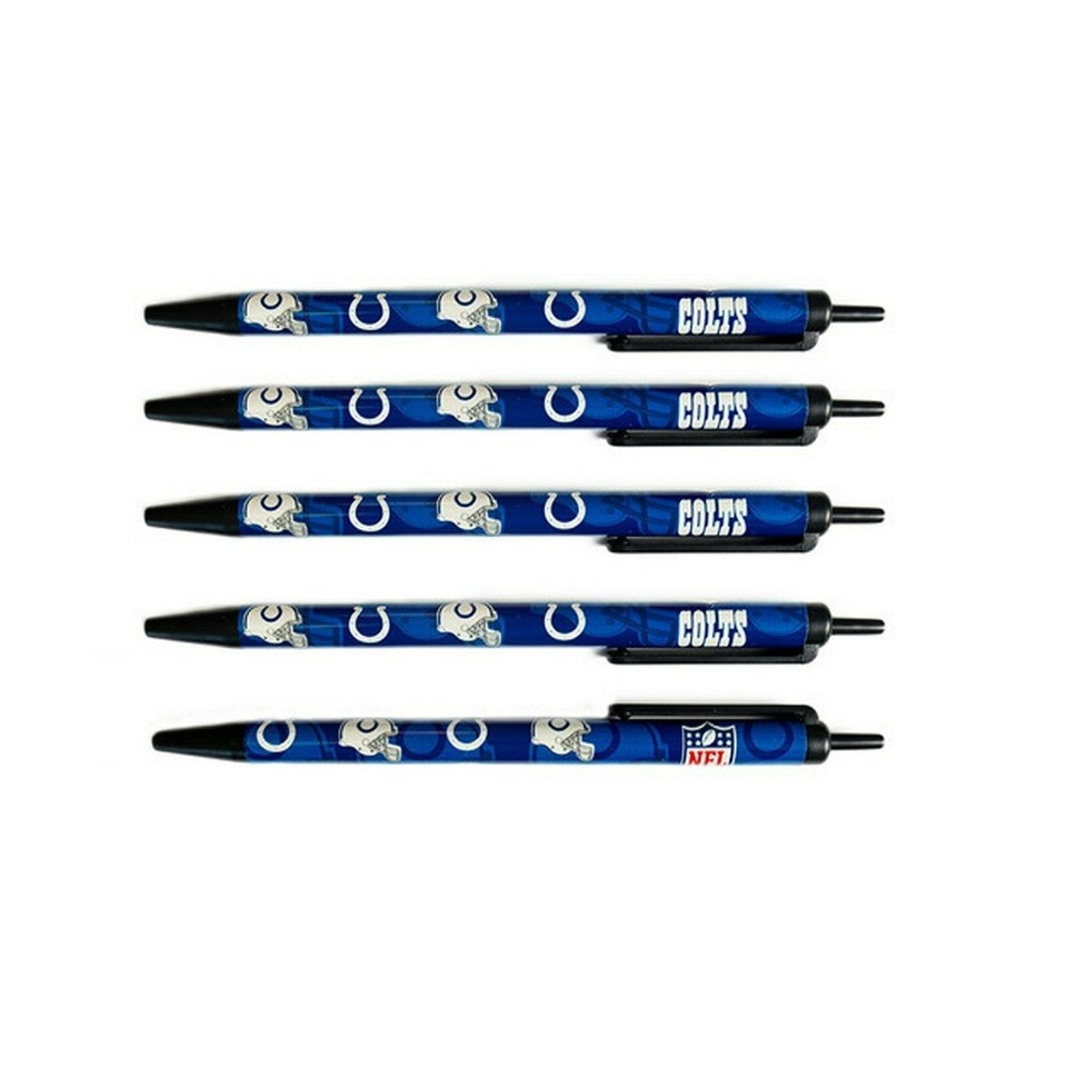 NFL Click Pens 5 pack Black Ink Choose Your Team | eBay