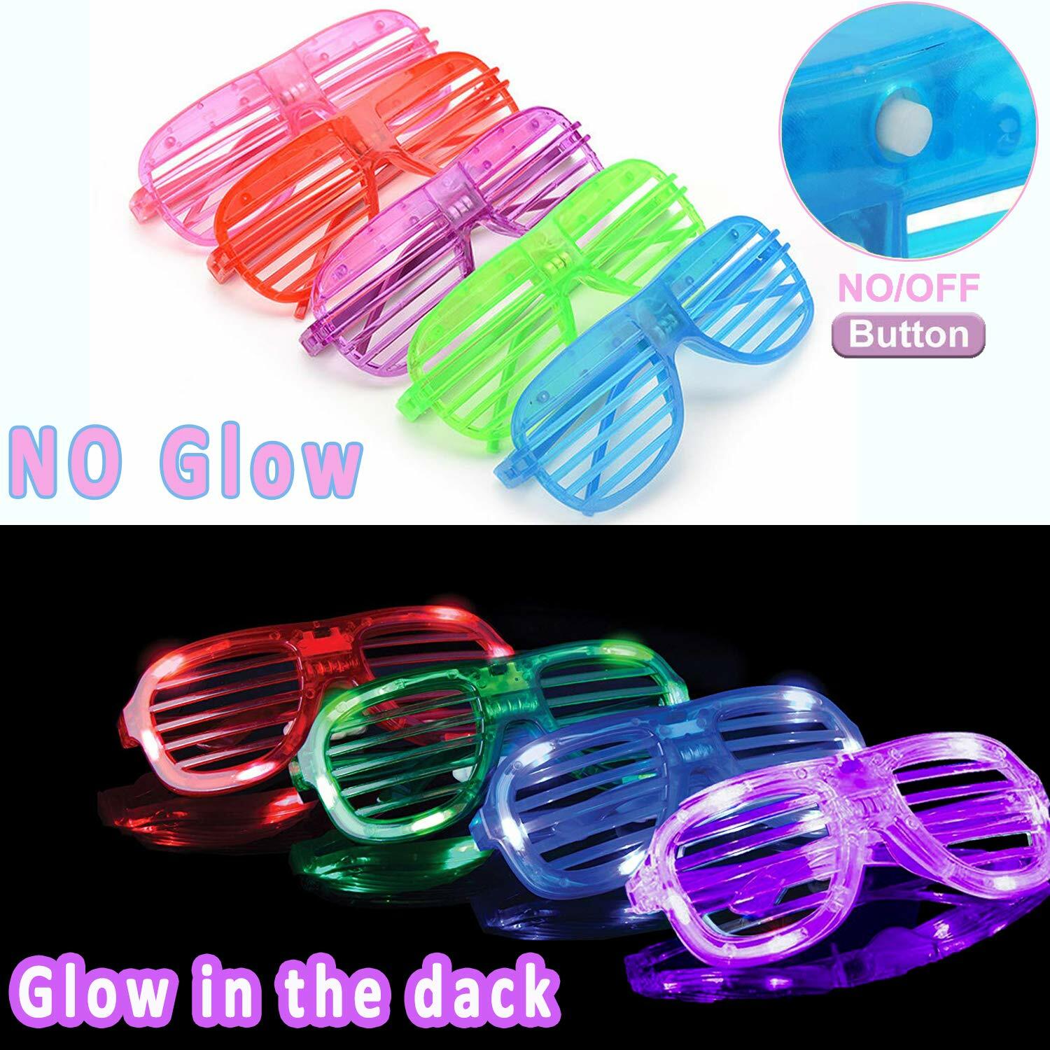 14 Pack Light Up Glasses 4 Color Led Glasses For Kids Men Women Glow In ...