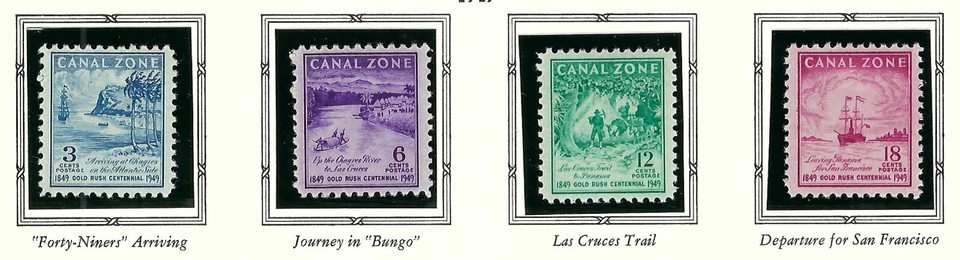 1946-55 CANAL ZONE STAMPS #136-147 CPLT * NH VF-XF FRESH ATTRACTIVE ...
