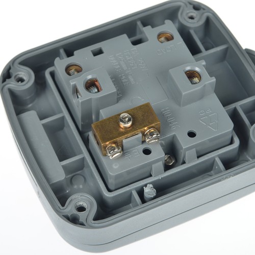 Outdoor Switched Fuse Electrical Connection Box Case 1-Gang Fused IP66 ...