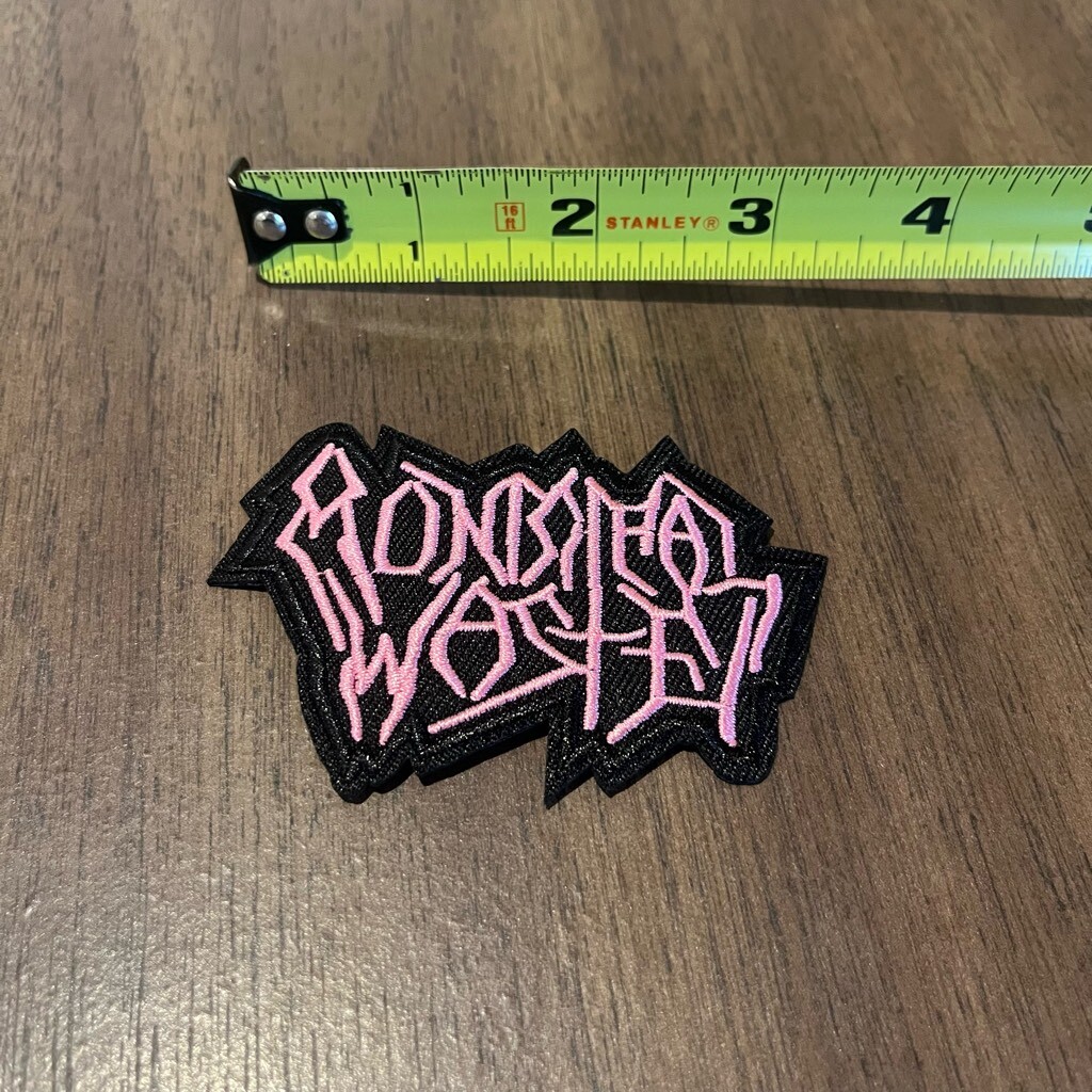 Municipal Waste Black & Pink Logo Cutout Iron On Applique Patch | eBay