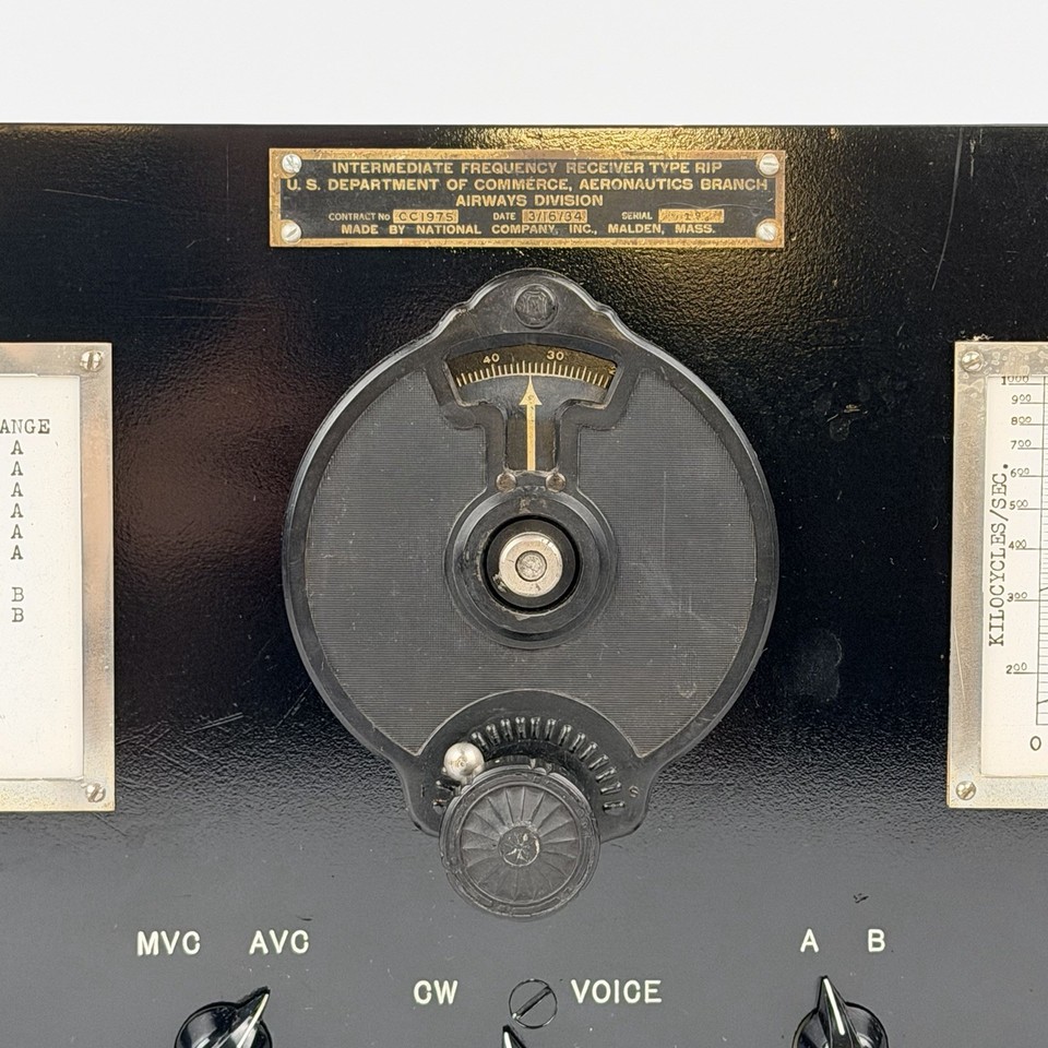 National Intermediate Frequency Receiver Type RIP US Commerce Airways ...