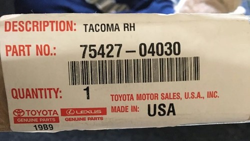 OEM 2016 2017 2018 Toyota Tacoma Front Door Emblem 75427-04030 | eBay
