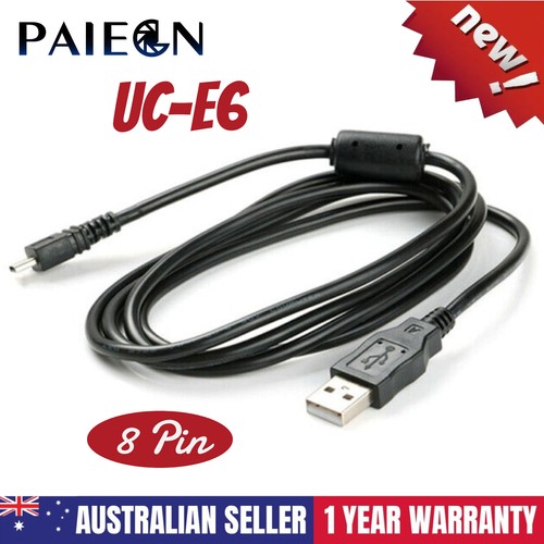 UC-E6 8 Pin USB Data Transfer Cable for Nikon D3200 D3300 D7100 D5200 ...