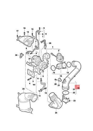 VW AUDI SKODA SEAT BEETLE CABRIO CABRIOLET PRESSURE PIPE 04E145673E NO ...