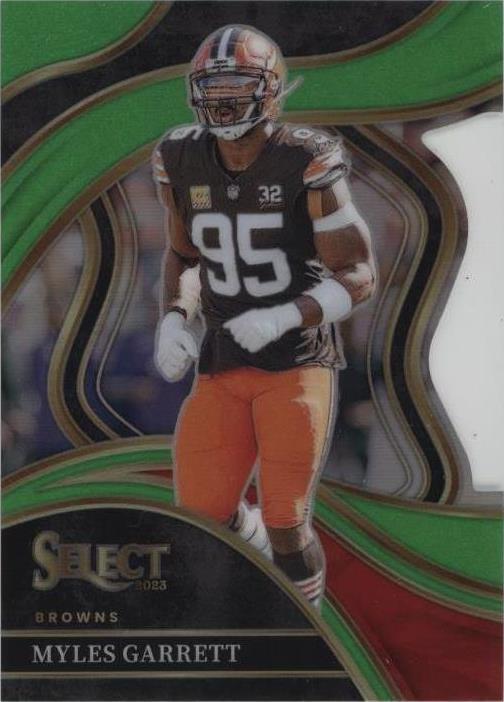 2023 Panini Select - Club Level Myles Garrett #232 Neon Green Prizm Die ...