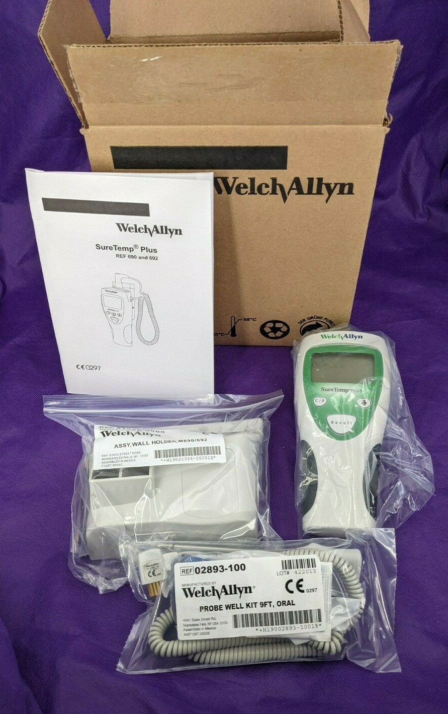 Welch Allyn SureTemp Plus Model 690 Thermometer with Wall Holder 01690 ...
