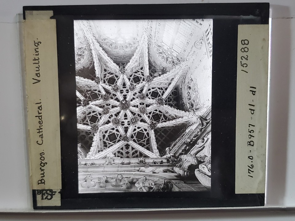 Vaulting in Burgos Cathedral, Spain, Magic Lantern Glass Slide | eBay