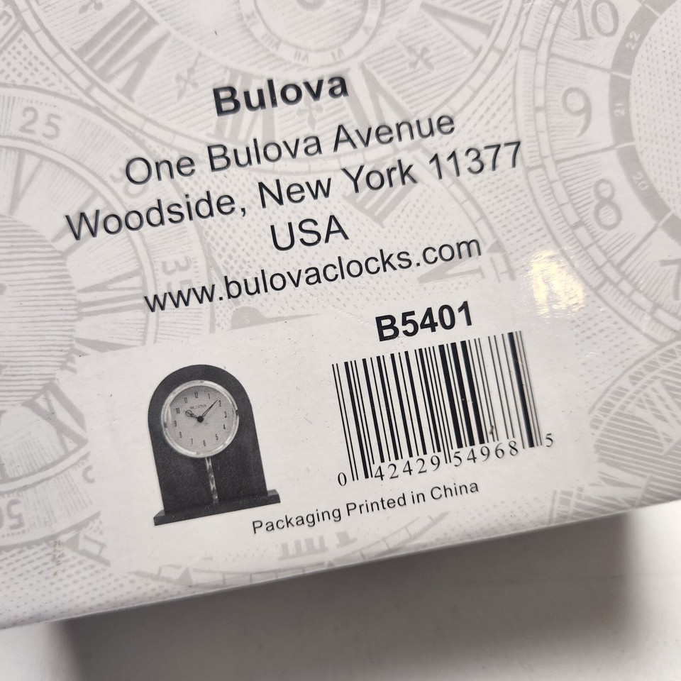 Bulova Hampton Wood Brown Cherry Stain Analog Tabletop Clock B5401 | eBay