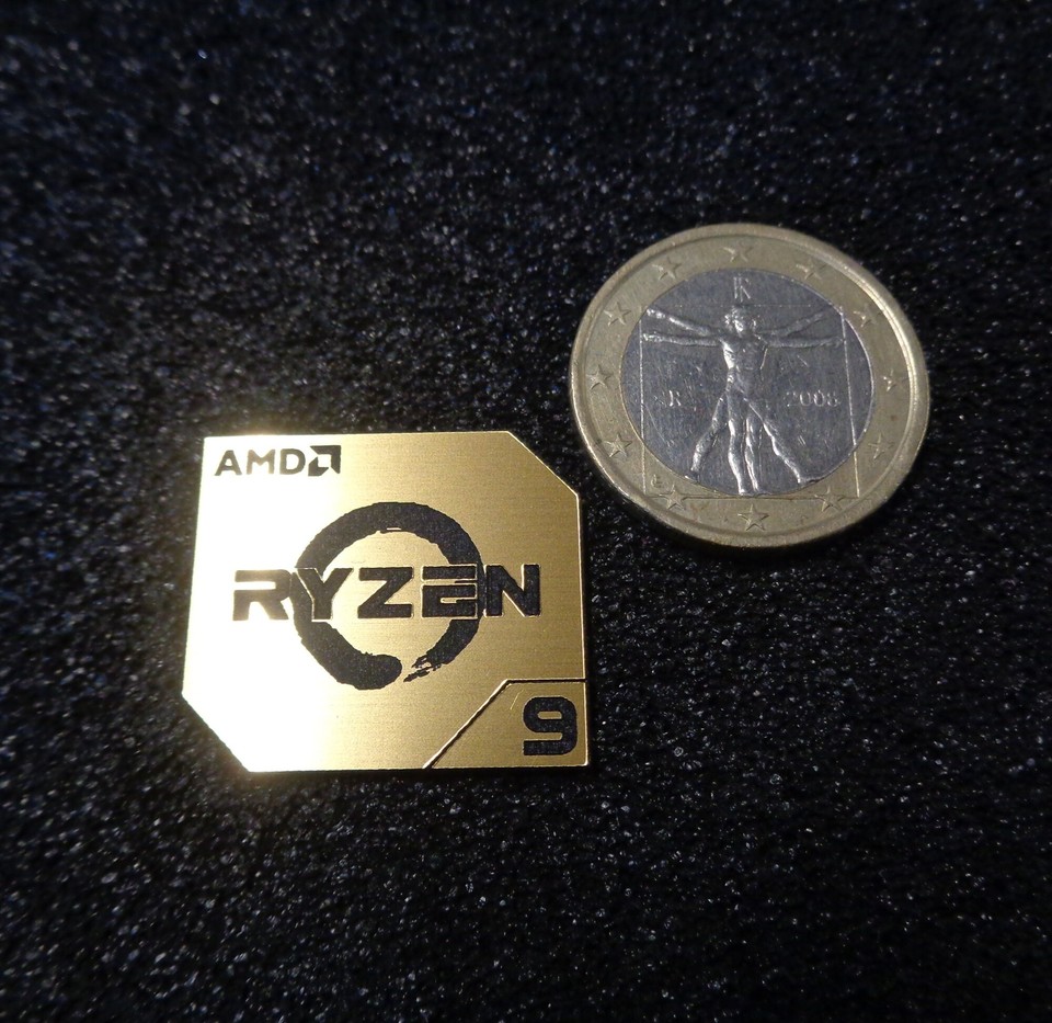 AMD RYZEN 9 cpu PC Logo Label Decal Case Sticker Badge Gold [428g] | eBay