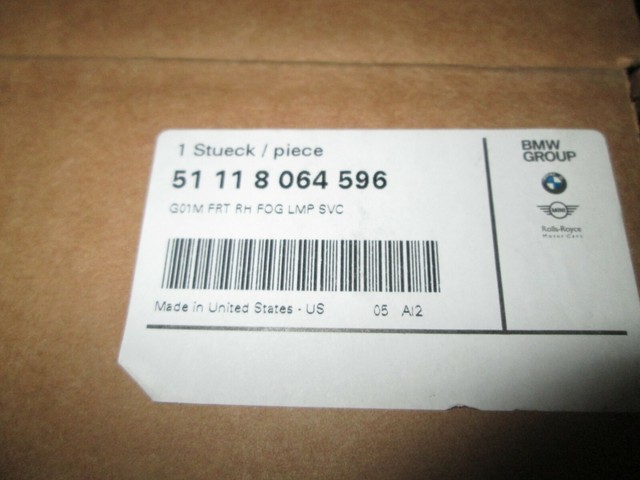 BMW X3 G01 Front Bumper Right Fog Lamp Bracket 51118064596 Genuine for ...