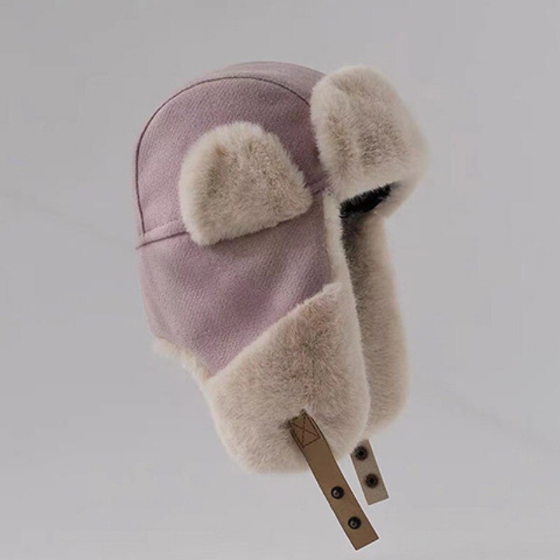 Unisex Faux Fur Russian Hat Ushanka Trapper Earflap Cap Winter Warm ...