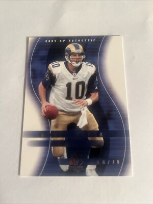 2004 SP Authentic Marc Bulger #82 St Louis Rams West Virginia ...