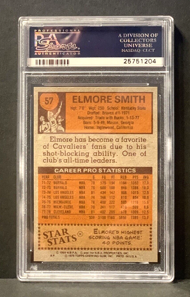 Elmore Smith 1978 Topps #57 ~ PSA 9 | eBay
