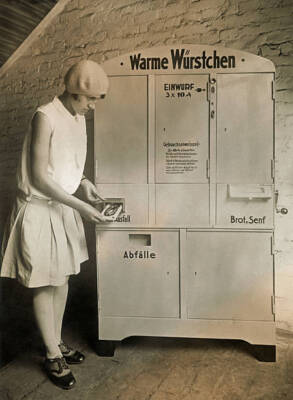 Hot Frankfurter Slot Machine Latest German Invention OLD PHOTO | eBay