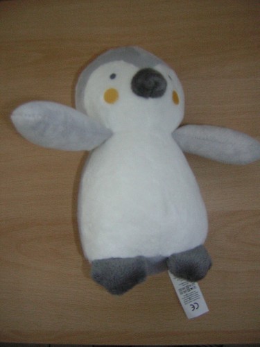 TESCO GREY WHITE PENGUIN SOFT TOY | eBay UK