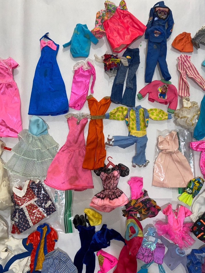 Barbie & Ken Clothing Lot TLC Prairie Dress Campus Dress Luau Jumpsuits ...