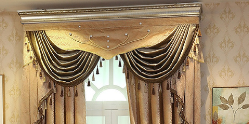 Curtain For Living Room Villa High-end Shading Embroidered Valance ...